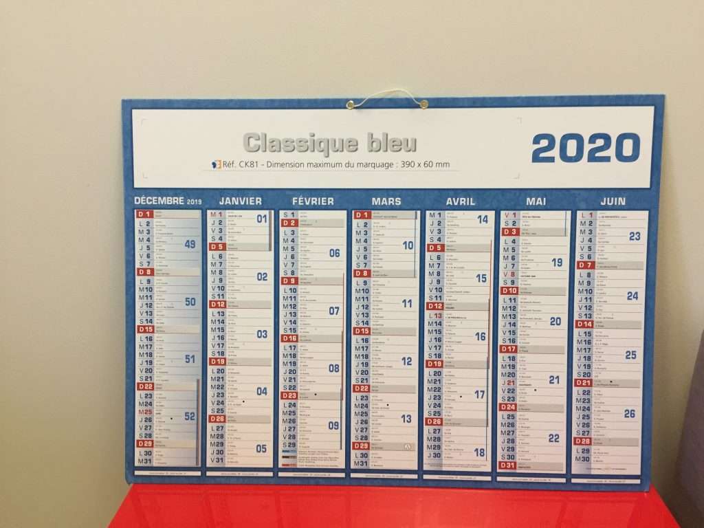 Calendrier de banque format A0 | Web, enseignes, imprimerie