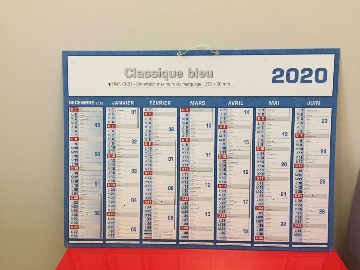 Calendrier de banque format A0 | Web, enseignes, imprimerie