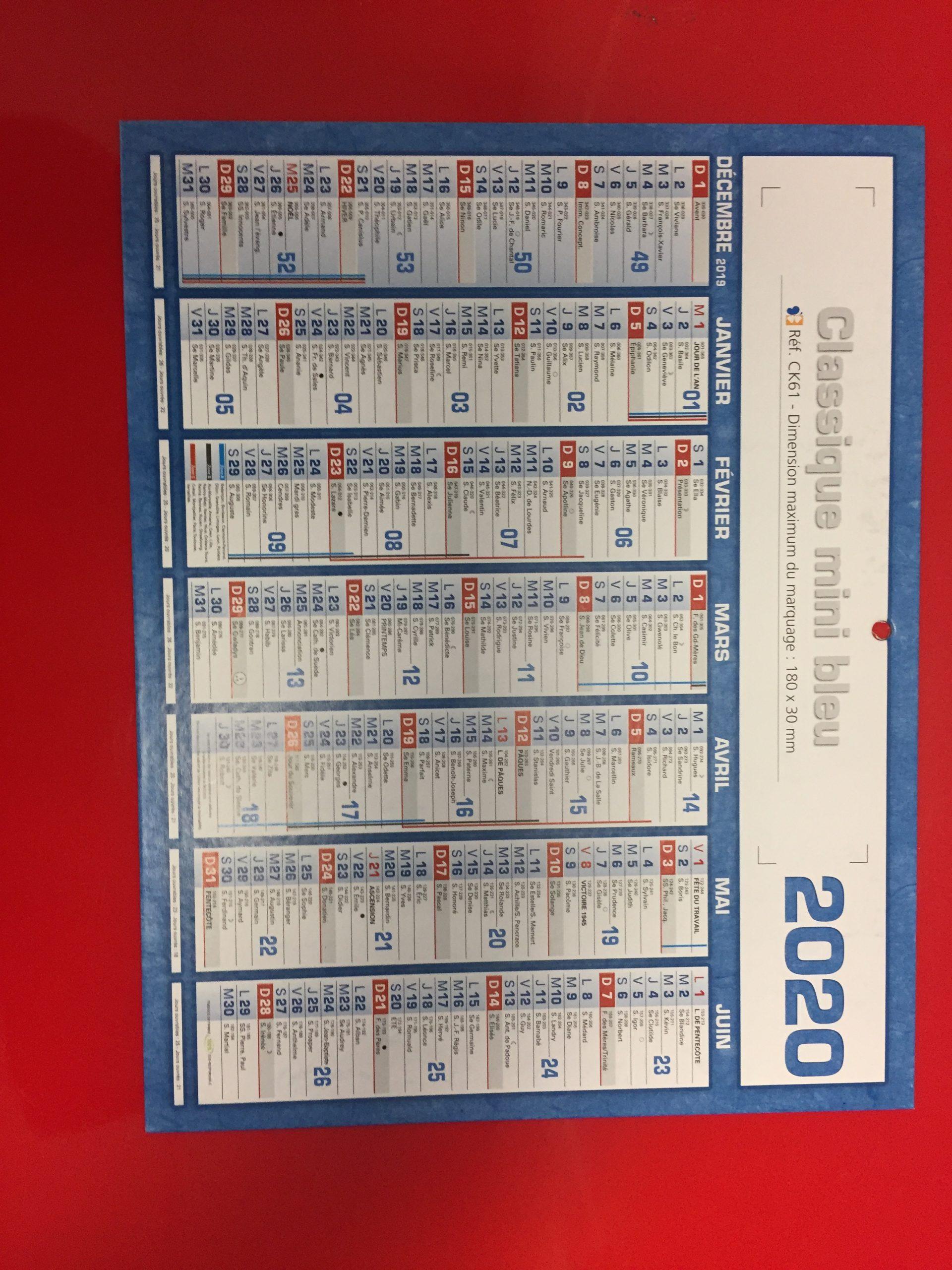 Calendrier de banque Avignon | Web, enseignes, imprimerie