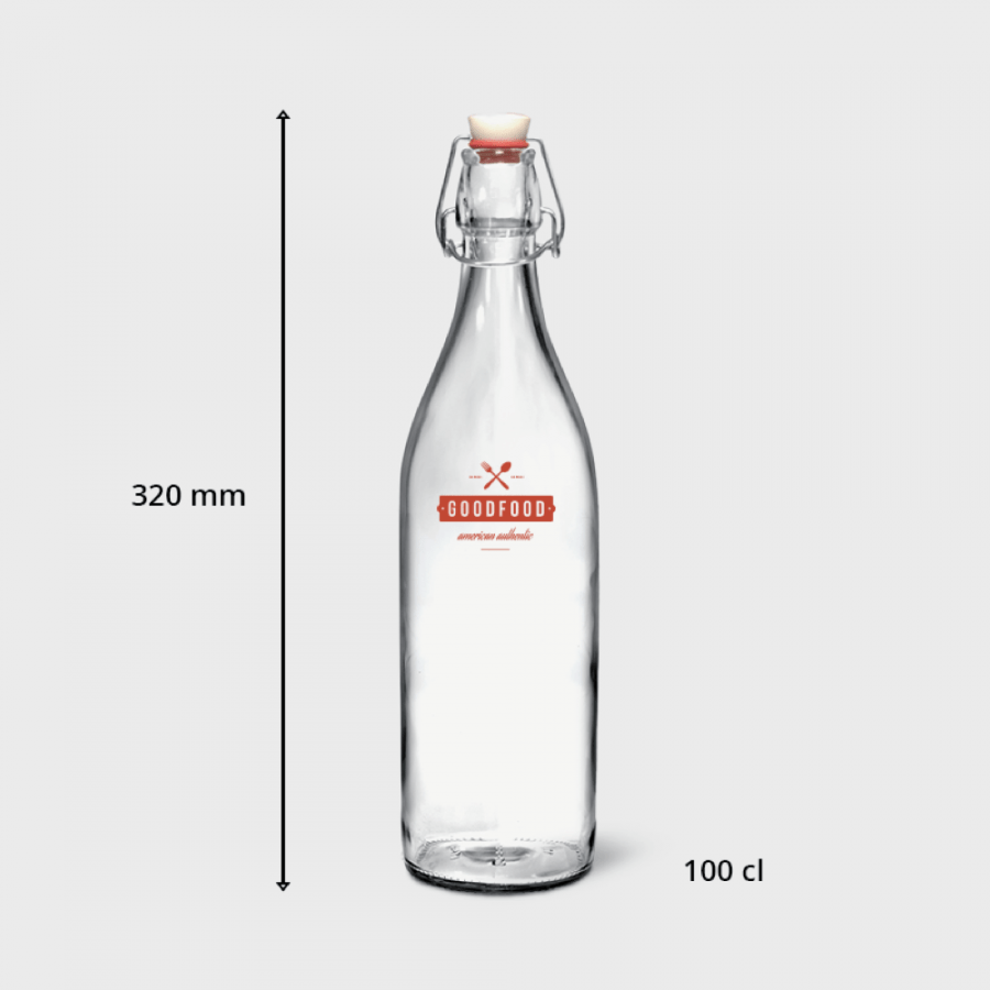Bouteille ronde à bouchon mécanique Web, enseignes, imprimerie