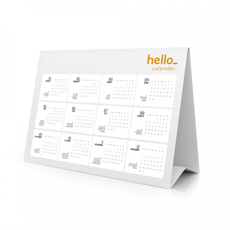 Calendrier de banque, piqué, mural personnalisé
