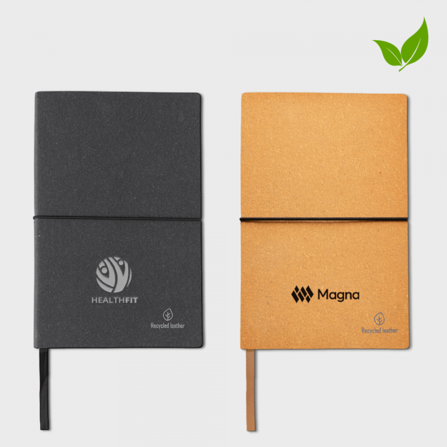 Carnet de notes A5 en cuir recyclé aspect naturel | Web, enseignes ...